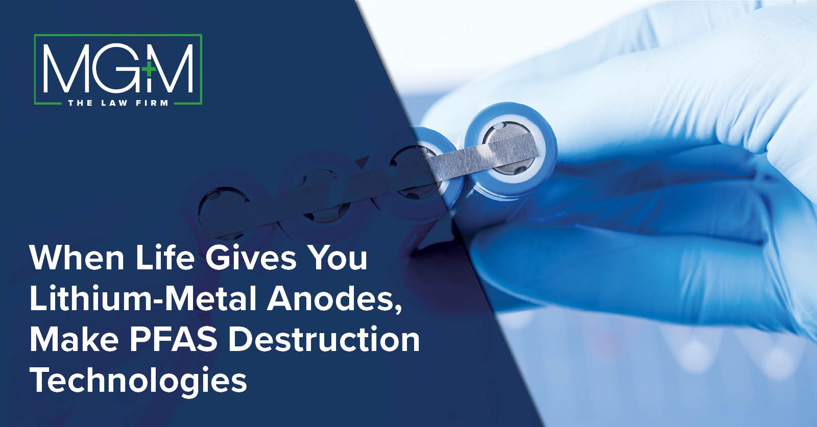 When Life Gives You Lithium-Metal Anodes, Make PFAS Destruction ...