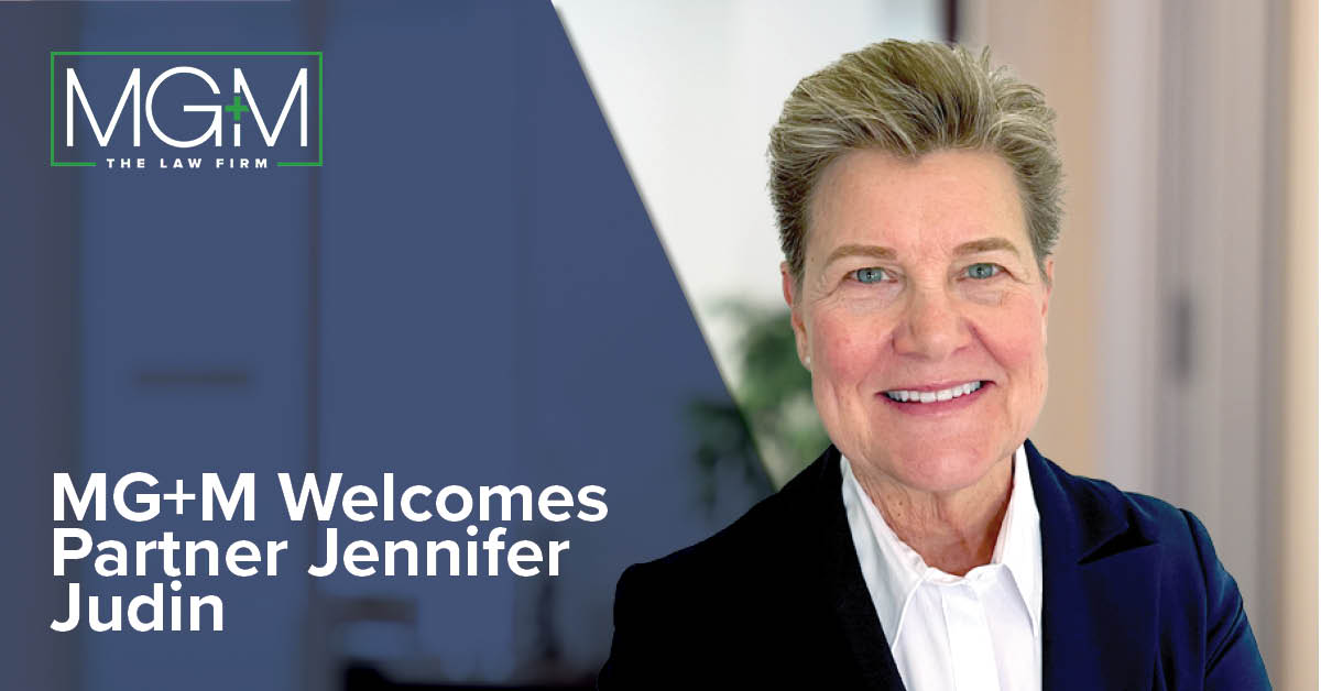 MG+M Welcomes Partner Jennifer Judin | MG+M The Law Firm
