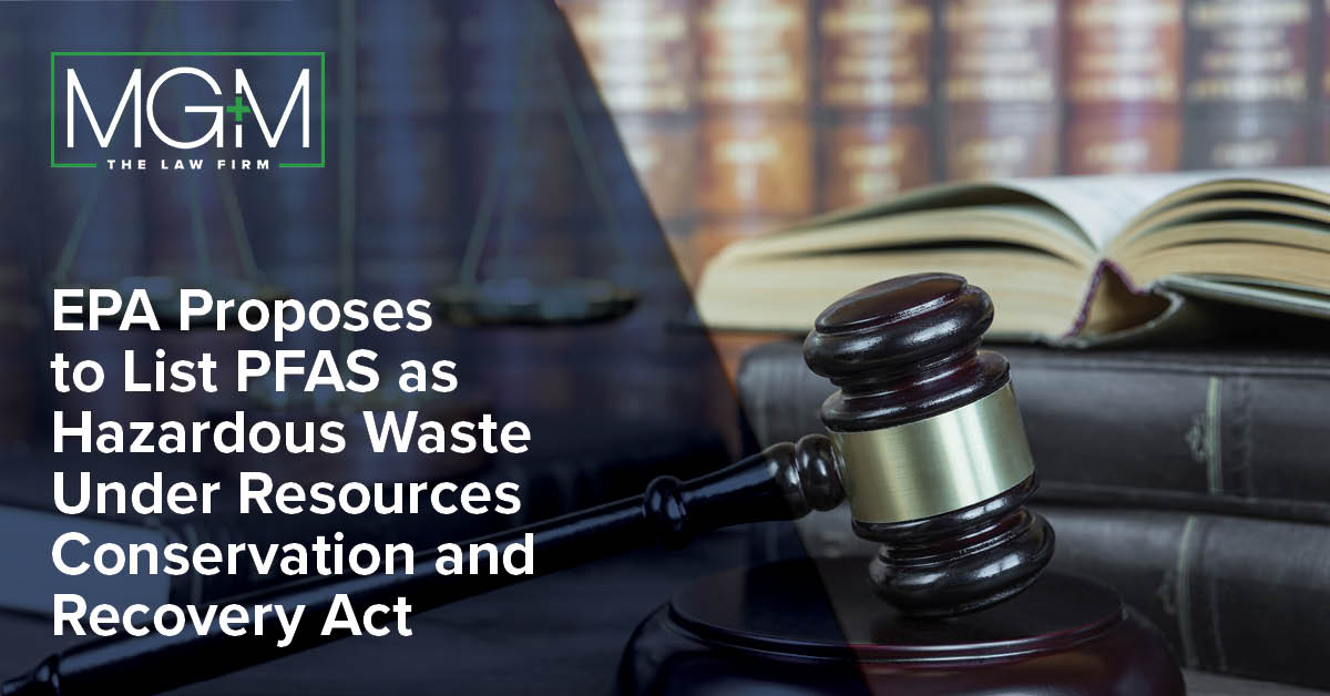 EPA Proposes to List PFAS as Hazardous Waste Under Resources Conservation and Recovery Act | MG ...